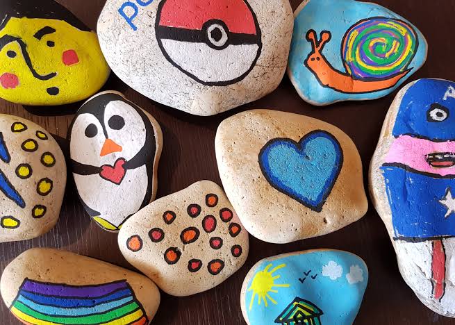Stone Painting | Pebble Art Activity For Kids Birthday Party, Wedding ...